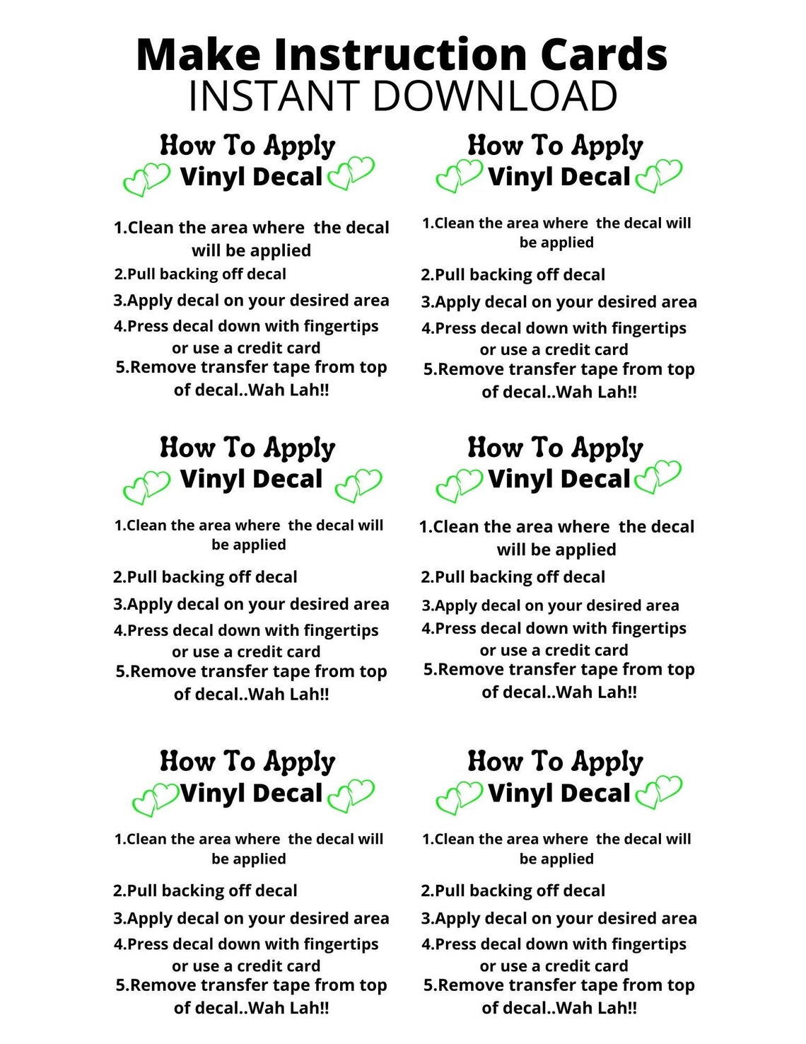 How to Apply a Decal, Decal Instructions, Care Instructions, DIY ...