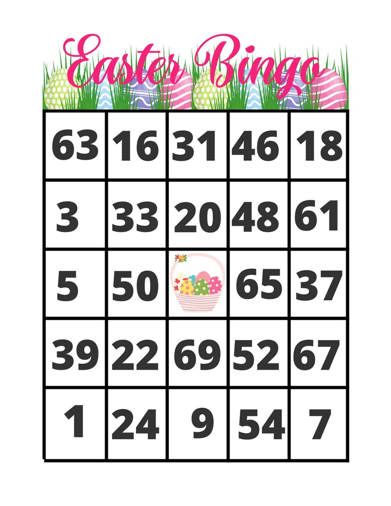 Easter Bingo Game Bingo Game Bundle to Play Easter Bingo - Etsy