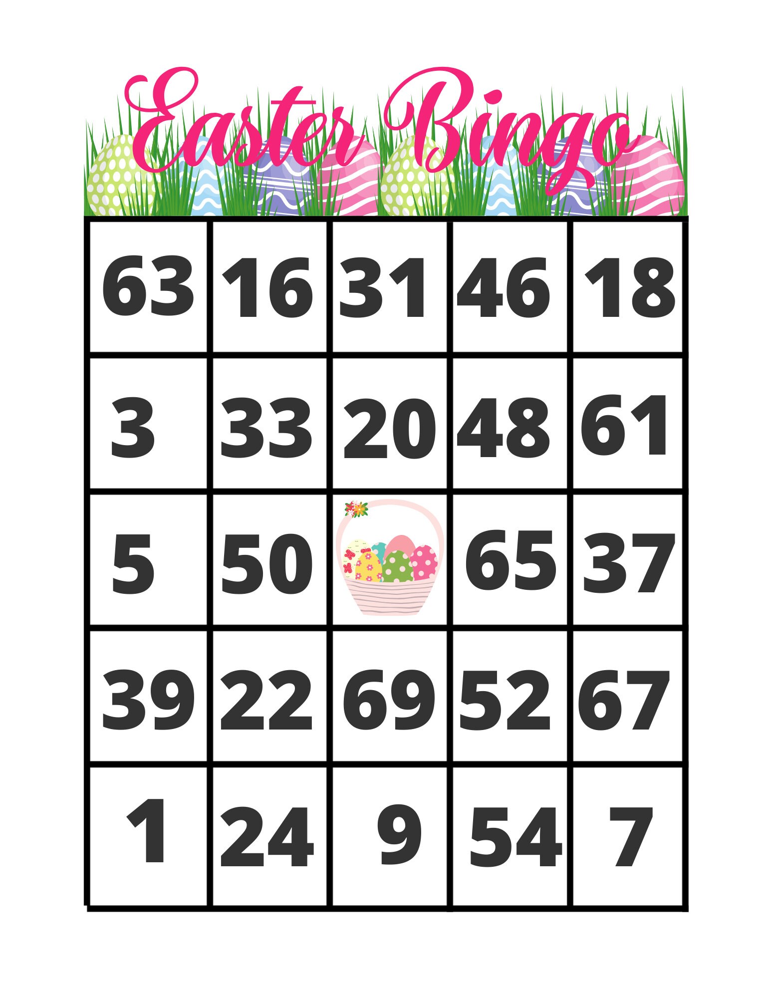 Easter Bingo Game, Bingo Game Bundle to Play, Easter Bingo Cards ...