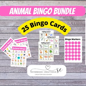 Bingo Calling Cards Printable Bingo Game With Large Cards - Etsy