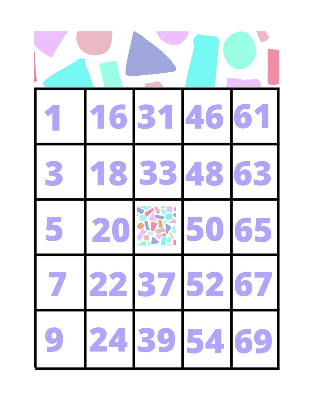 Colorful BINGO Game Calling Cards BINGO Instantly Play - Etsy