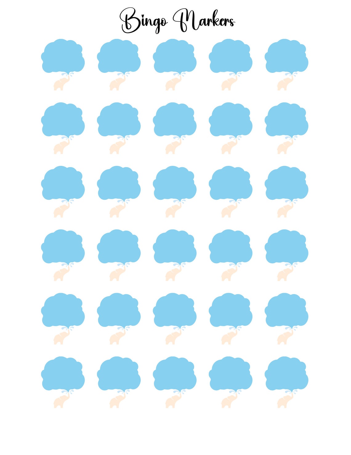 Bingo Calling Cards, Printable Bingo Game With Large Cards, Animal ...