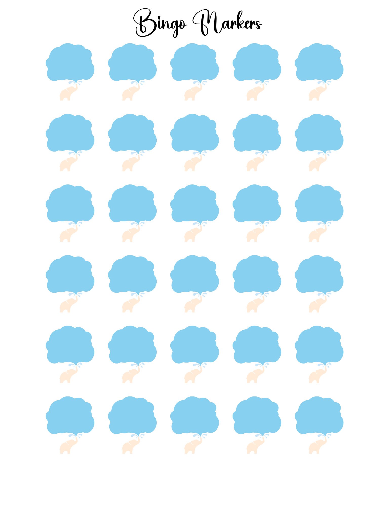 Bingo Calling Cards, Printable Bingo Game With Large Cards, Animal ...