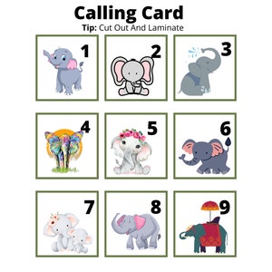 Bingo Calling Cards, Printable Bingo Game With Large Cards, Animal ...