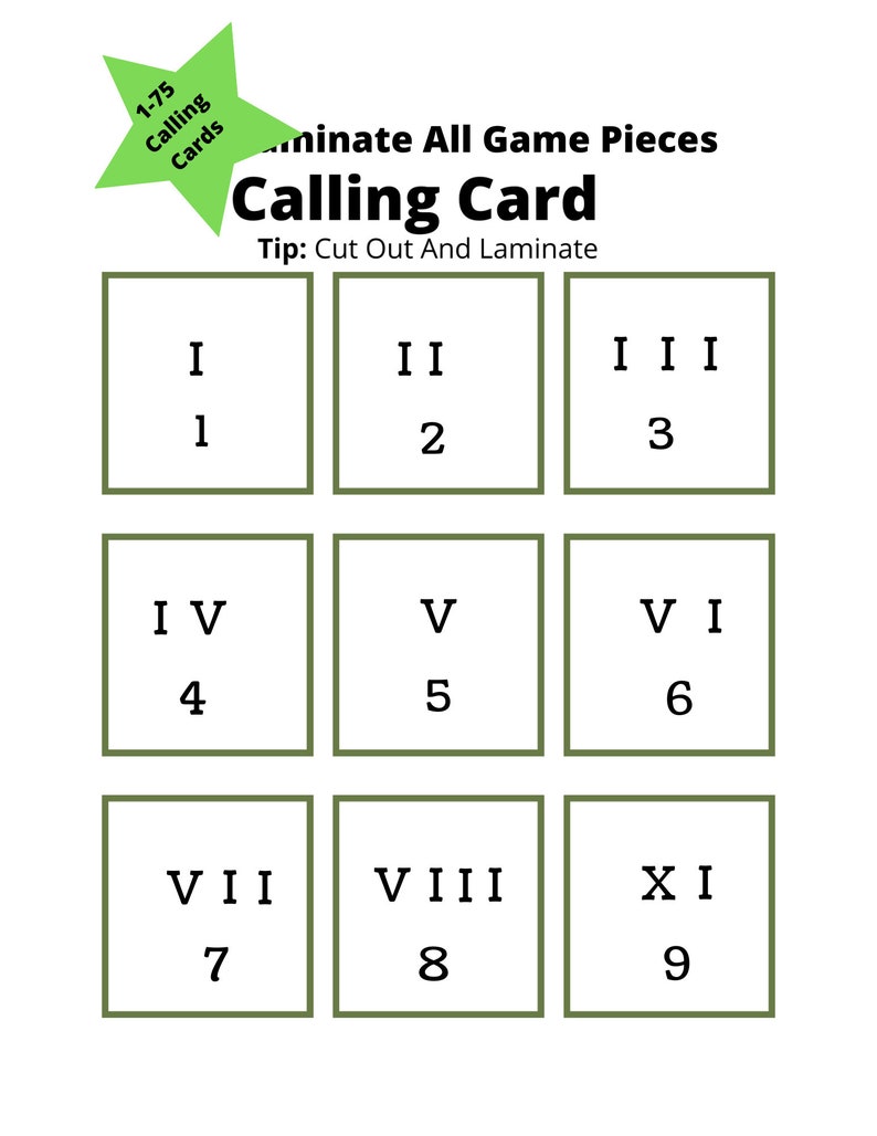 Roman Numerals Bingo, Teach Roman Numerals, Bingo for Teaching - Etsy