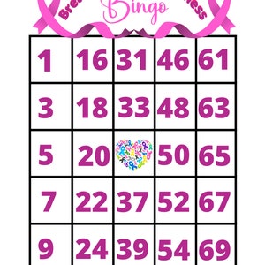 Printable Large Bingo Cards With Numbers,bingo Game Bundle to Play ...