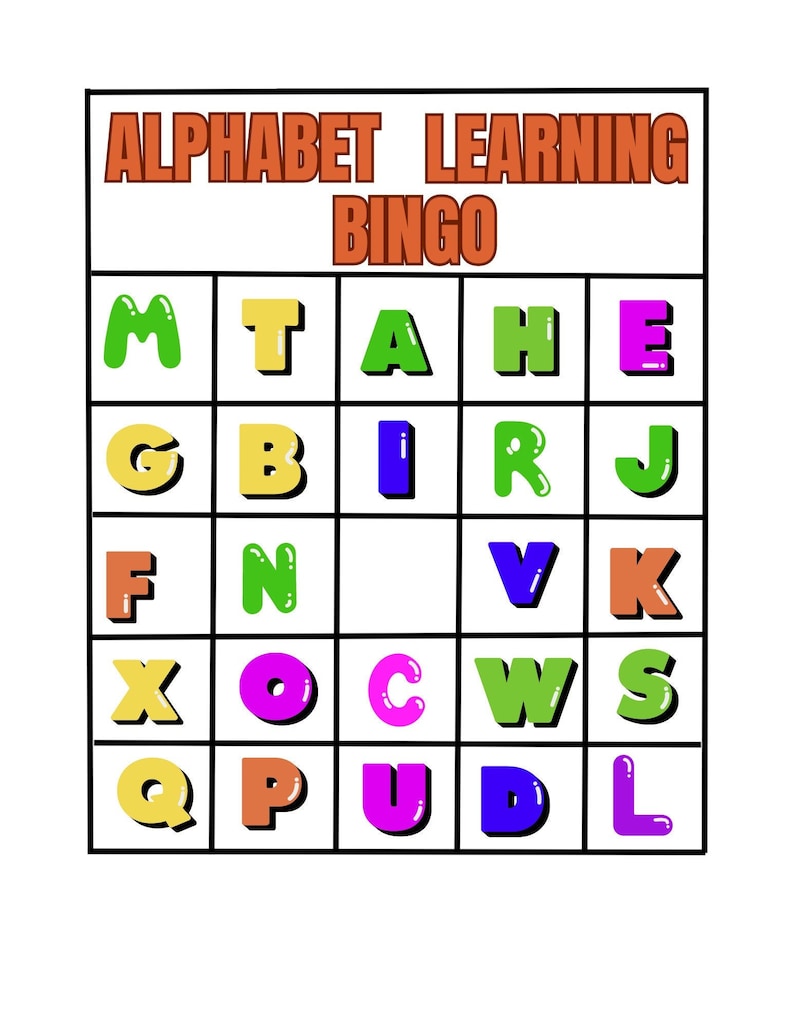 Alphabet Bingo, Alphabet Bingo for Kids, Alphabet Bingo Printable ...