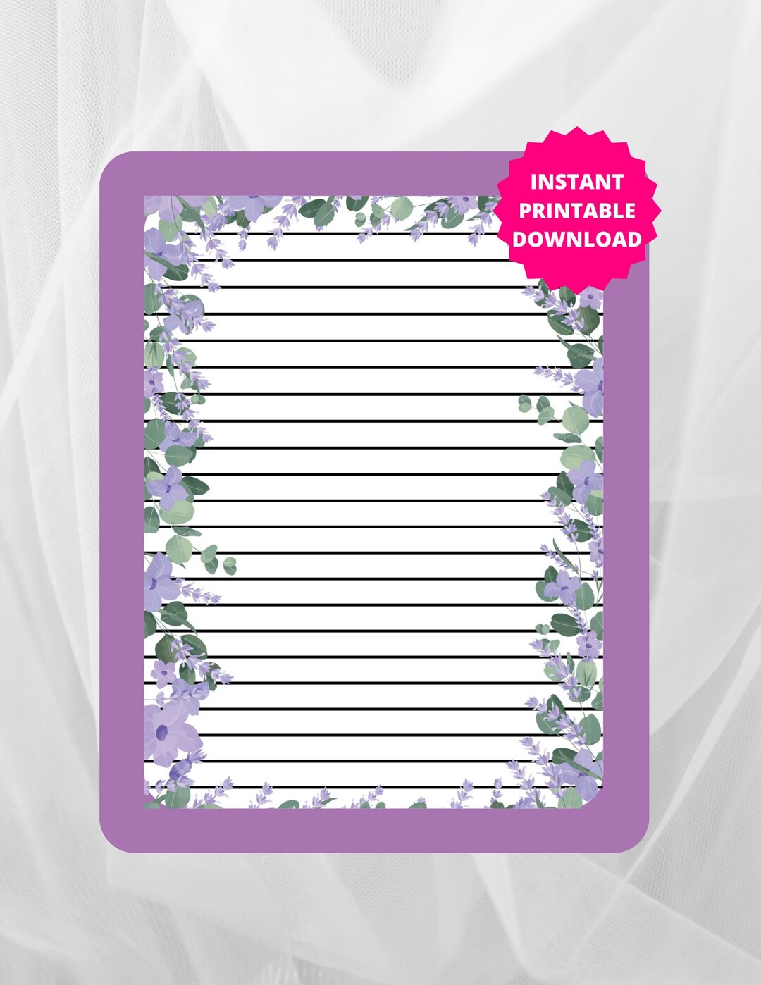 Cute Stationery, Lined Stationery, Pretty Stationery, Floral Stationery ...