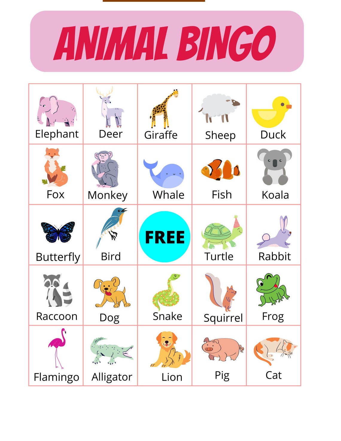 Play BINGO Instantly, Colorful BINGO Game, Print and Play BINGO, Family ...