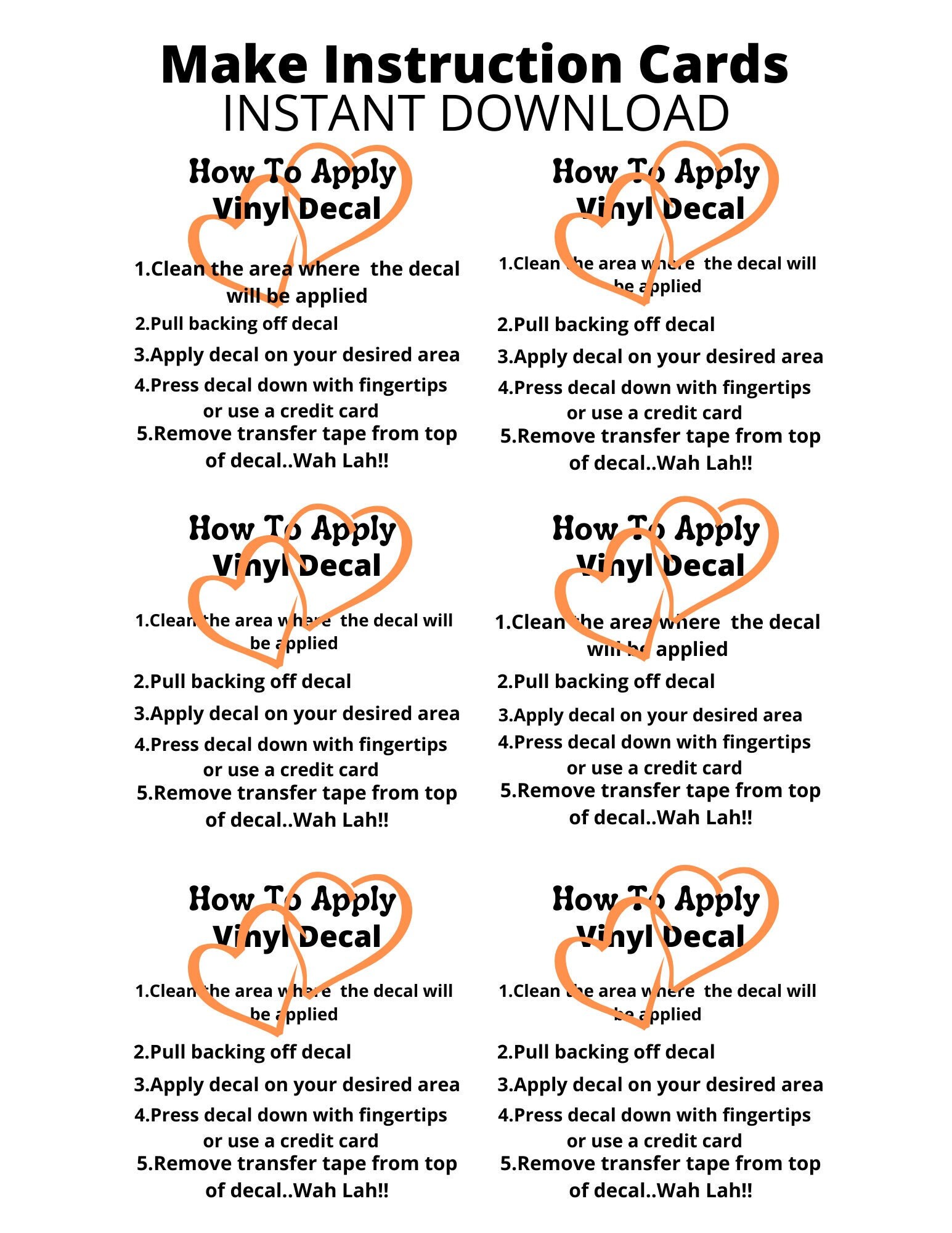 How to Apply a Decal, Decal Instructions, Care Instructions, DIY ...