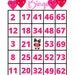 Pink Hearts BINGO Game for Children and Adults, Bingo Cards Pink Hearts ...