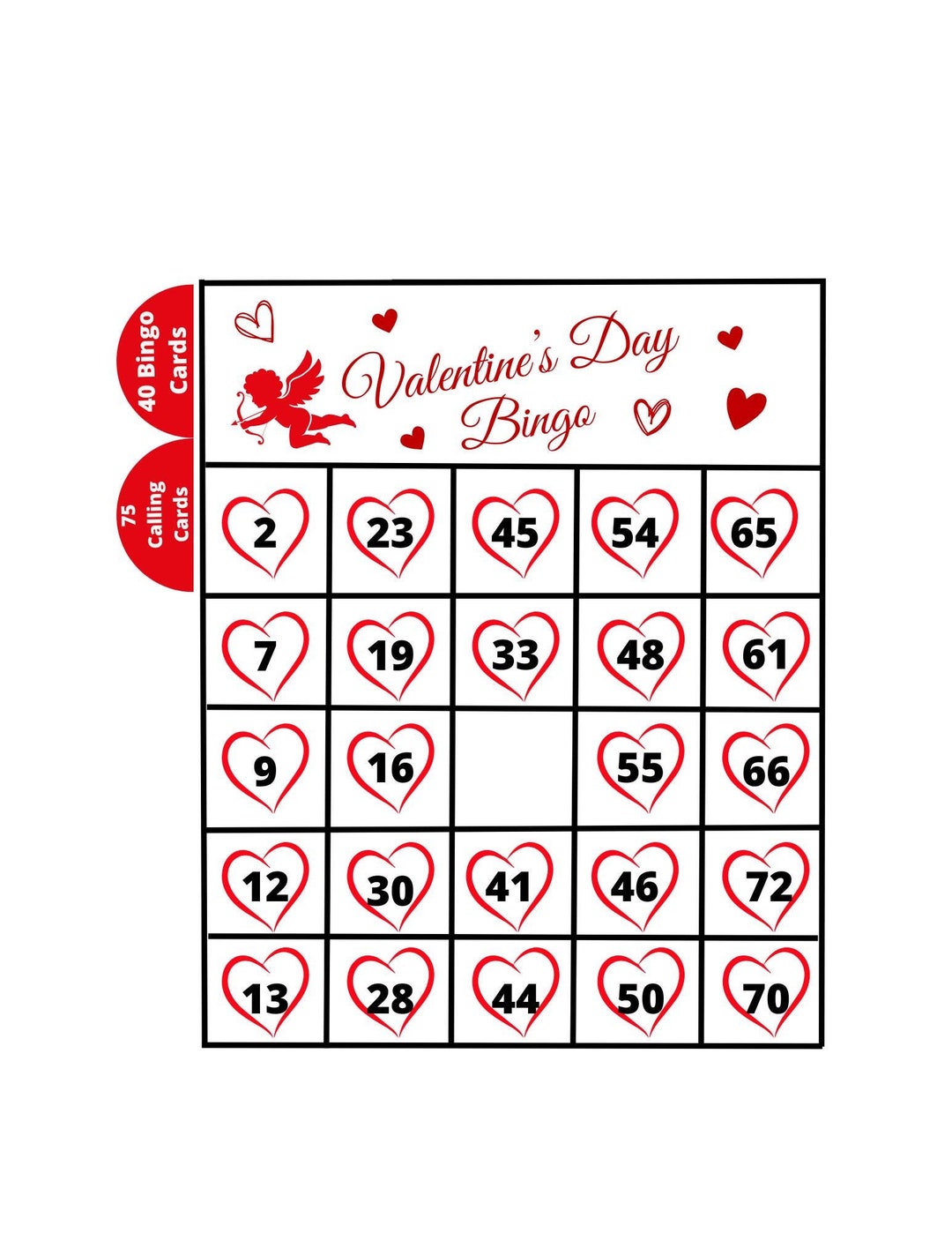 Valentine Bingo Game for Kids, Printable Valentine Party Game, Fun ...