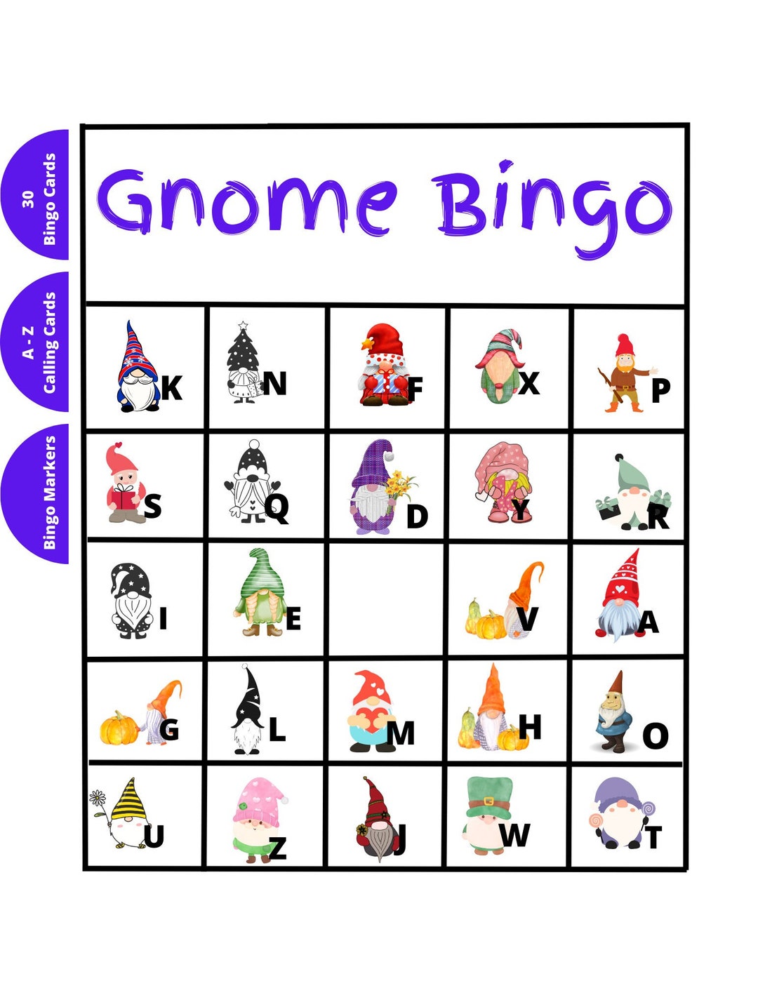 Printable Bingo Cards, Bingo Game Kit, Bingo Night Fun, Kids Bingo ...