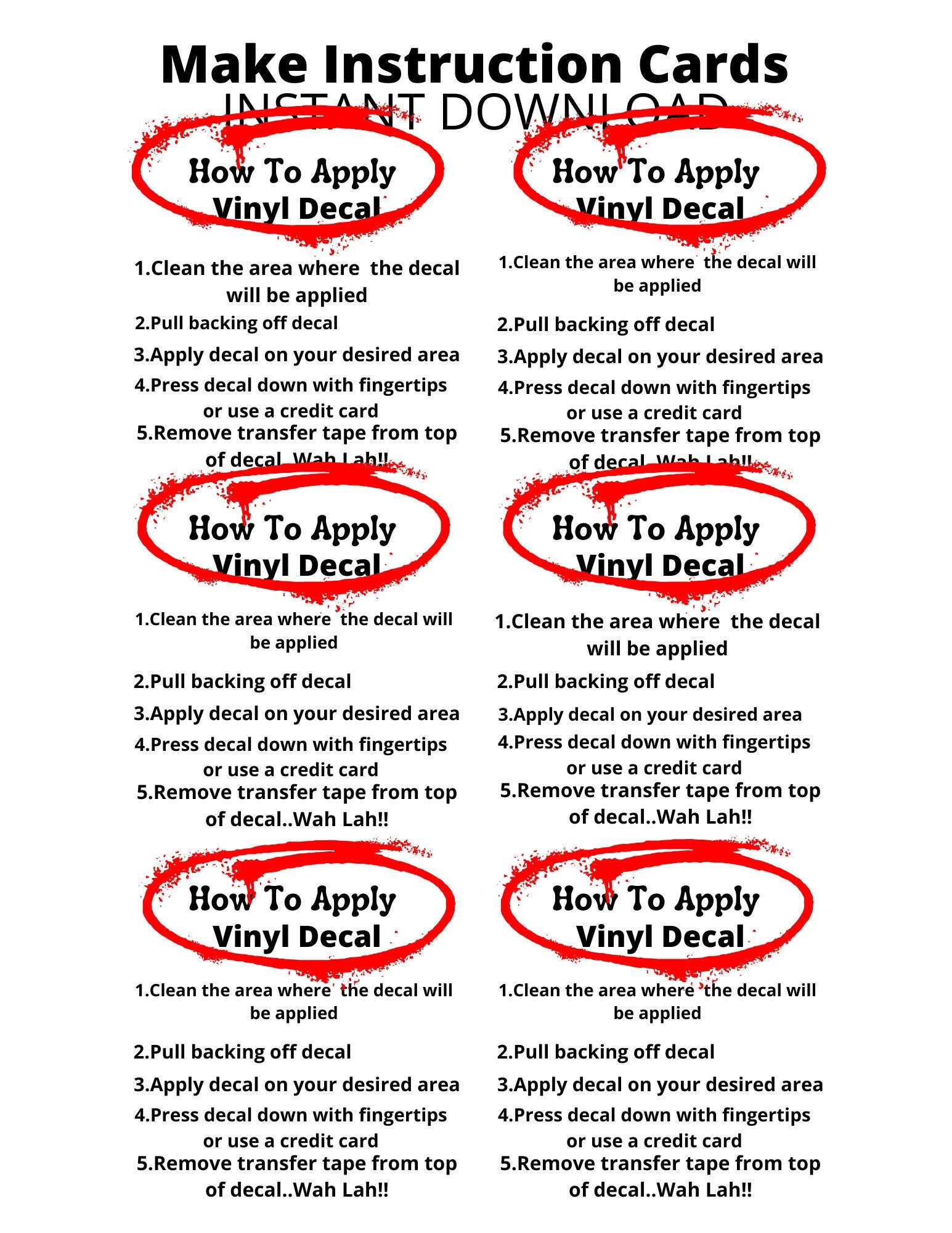 How to Apply a Decal, Decal Instructions, Care Instructions, DIY ...