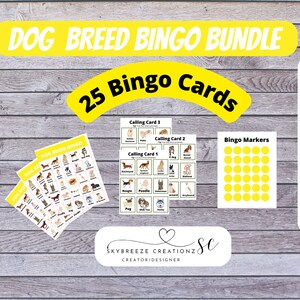 Dog Breed Bingo, Animal Bingo for Kids - Etsy