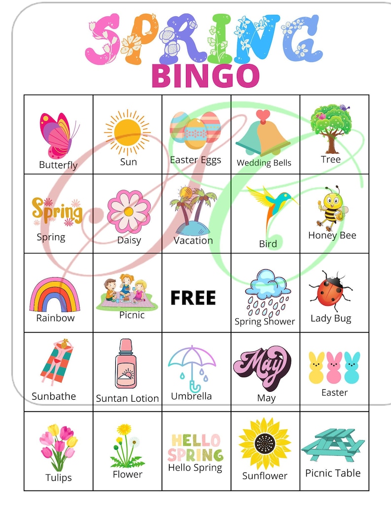 Spring Bingo Game, Animal Bingo Game, Baby Animal Bingo, Animal Bingo ...