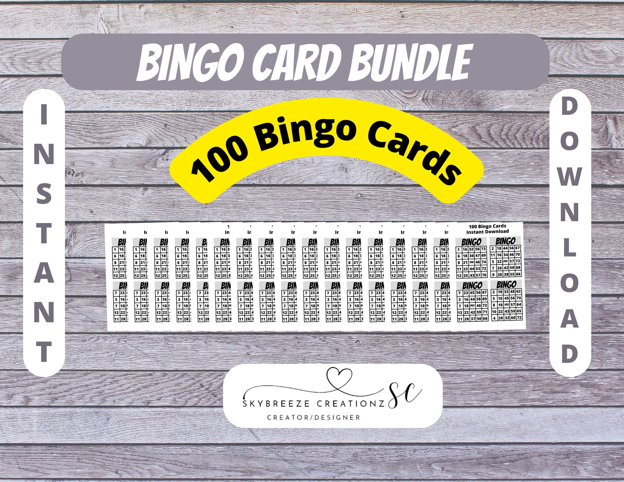 Bingo Game Bundle to Play, Bingo Game to Instantly Download, Bingo Game ...