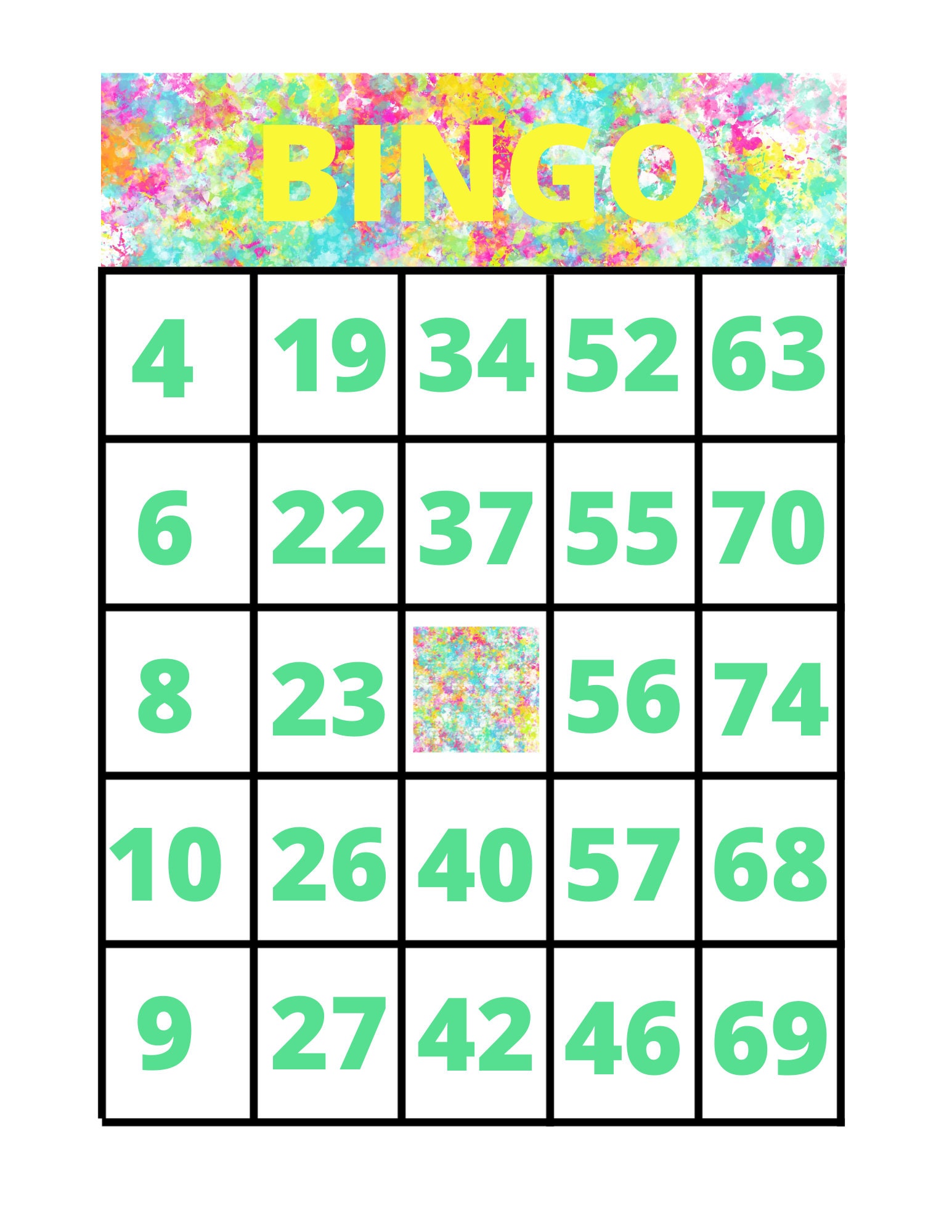 Print and Play BINGO, Play BINGO Instantly, BINGO Games to Play, Bingo ...