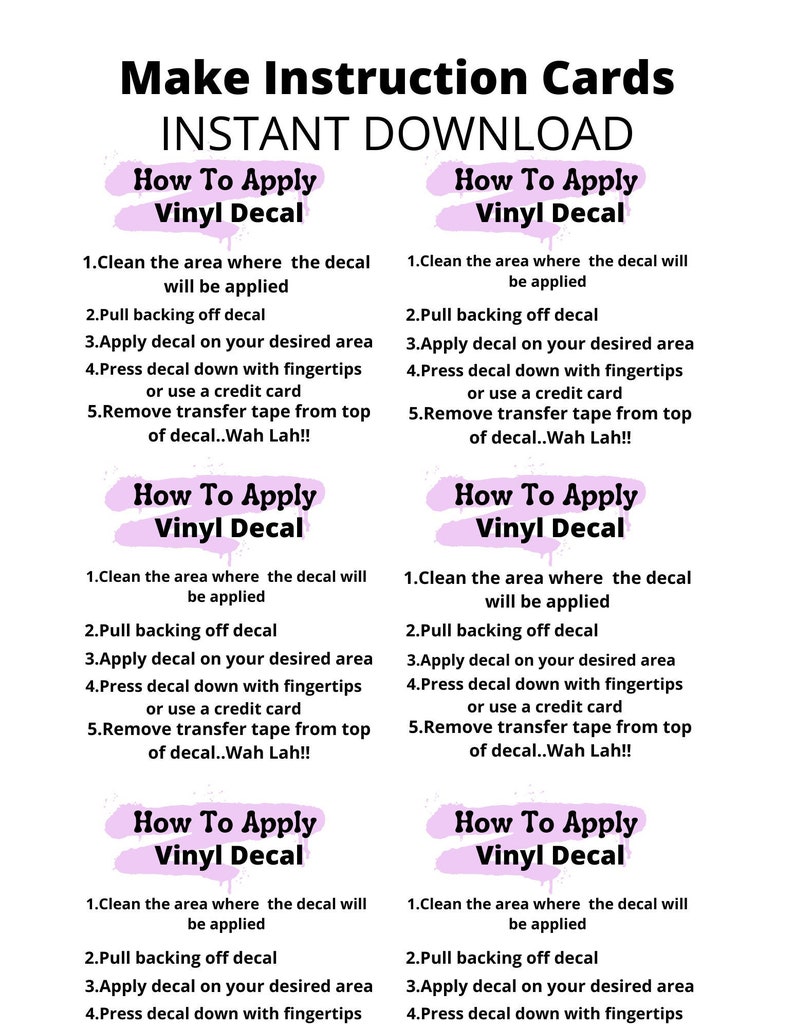 How to Apply a Decal, Decal Instructions, Care Instructions, DIY ...