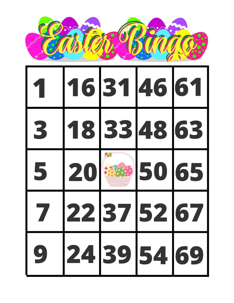Easter Bingo Game, Bingo Game Bundle to Play, Easter Bingo Cards ...