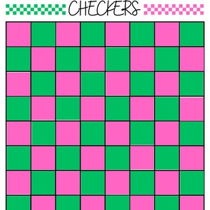 Checkers Instant Download Game, Checkers Printable Game, Mini Checker ...