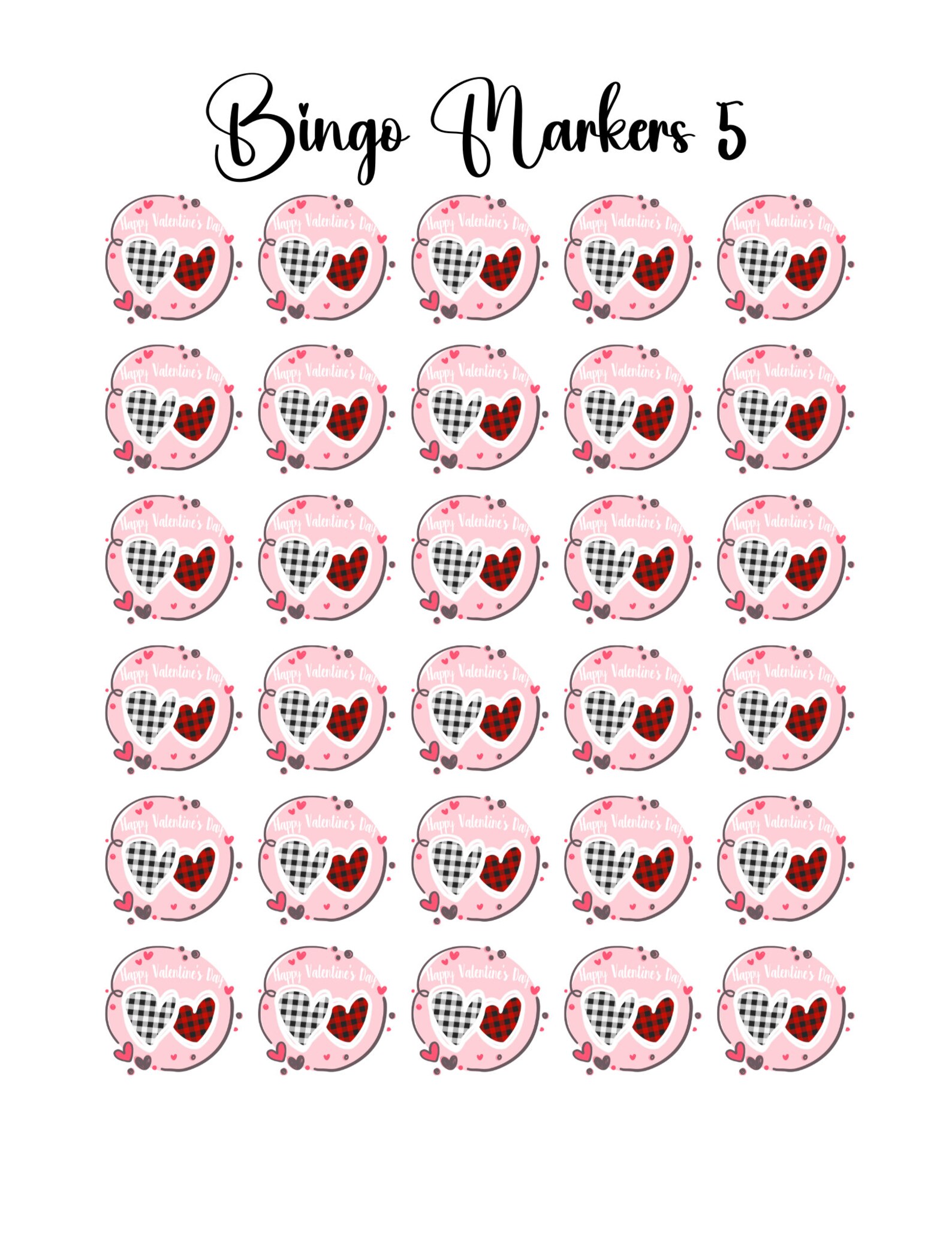 Valentine Bingo Game, VALENTINES BINGO Game for Children and Adults ...