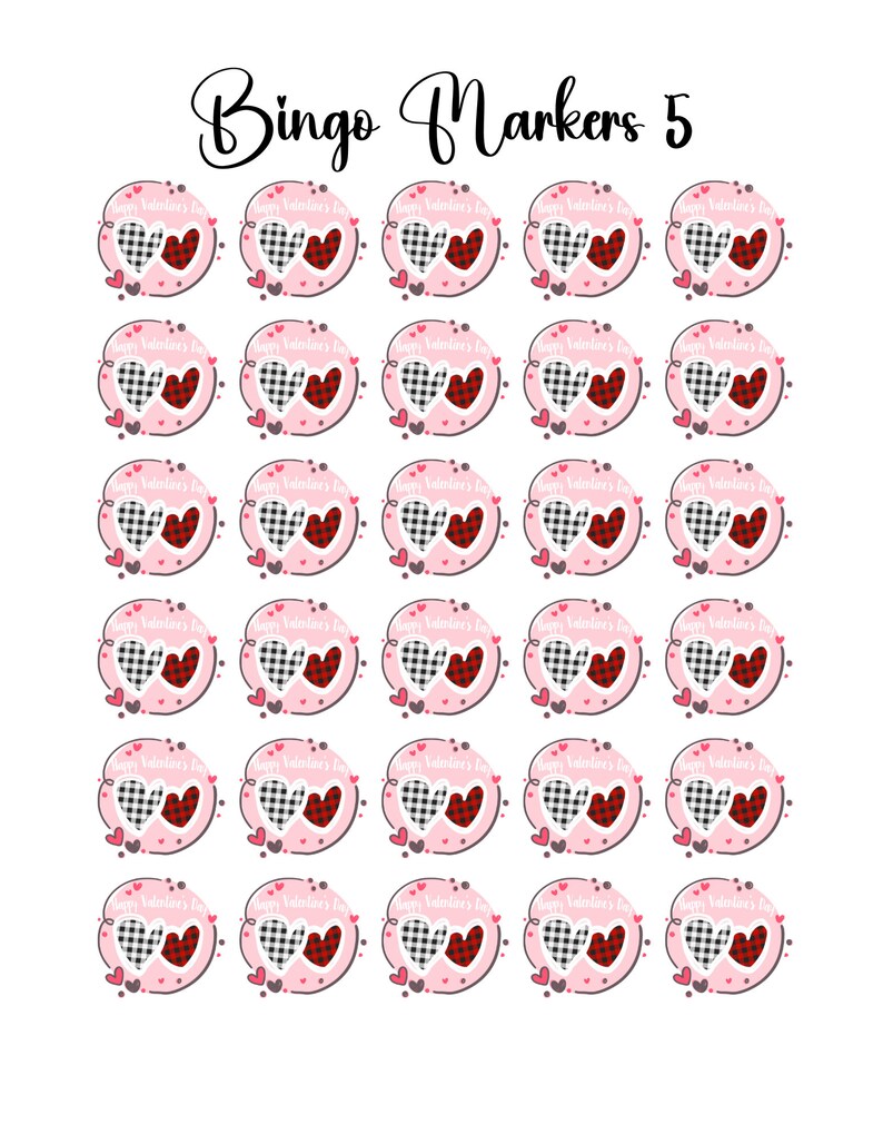 Valentine Bingo Game, VALENTINES BINGO Game for Children and Adults ...