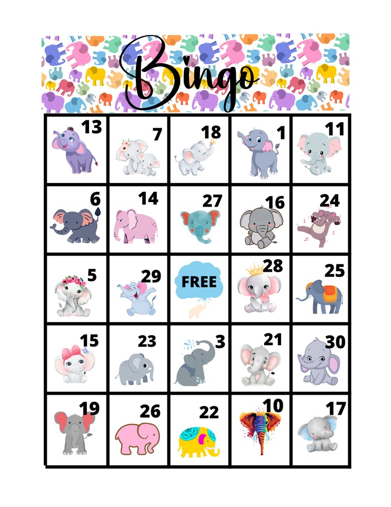 Bingo With Pictures, Printable Bingo Set, Bingo for Children, School ...