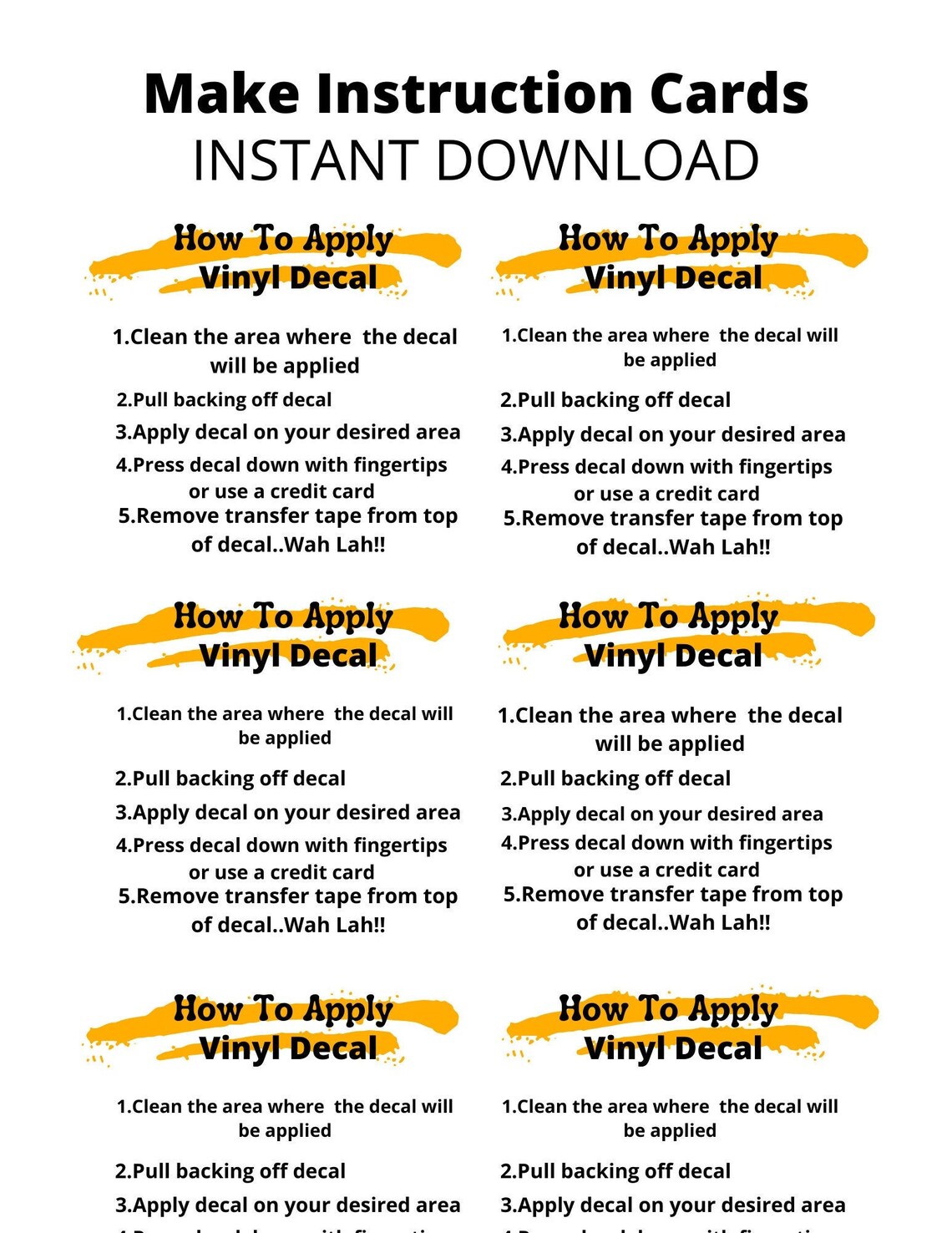 Decal Instructions, How to Apply Decals, Care Instructions, DIY ...