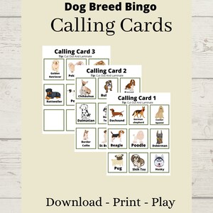 Dog Breed Bingo, Animal Bingo for Kids - Etsy