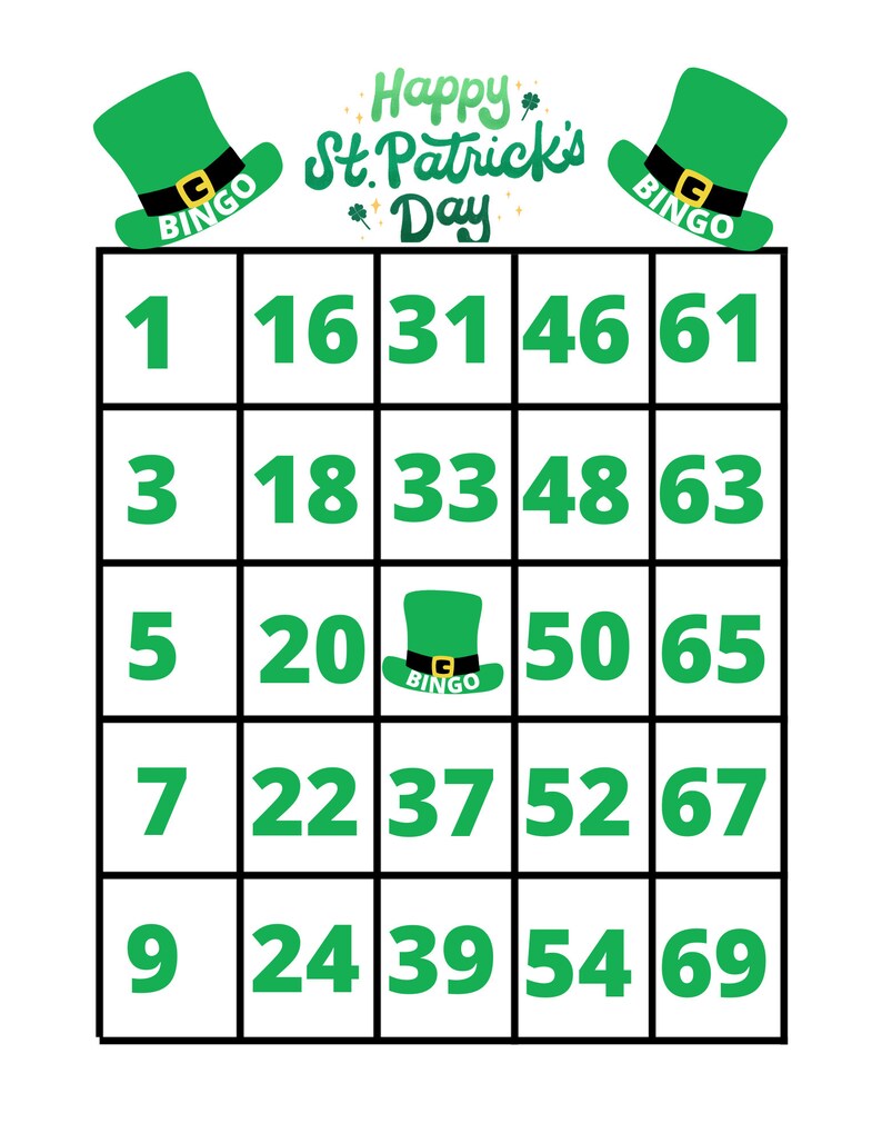 Bingo Cards St Patricks Day, St Patricks Day BINGO Game for Children ...
