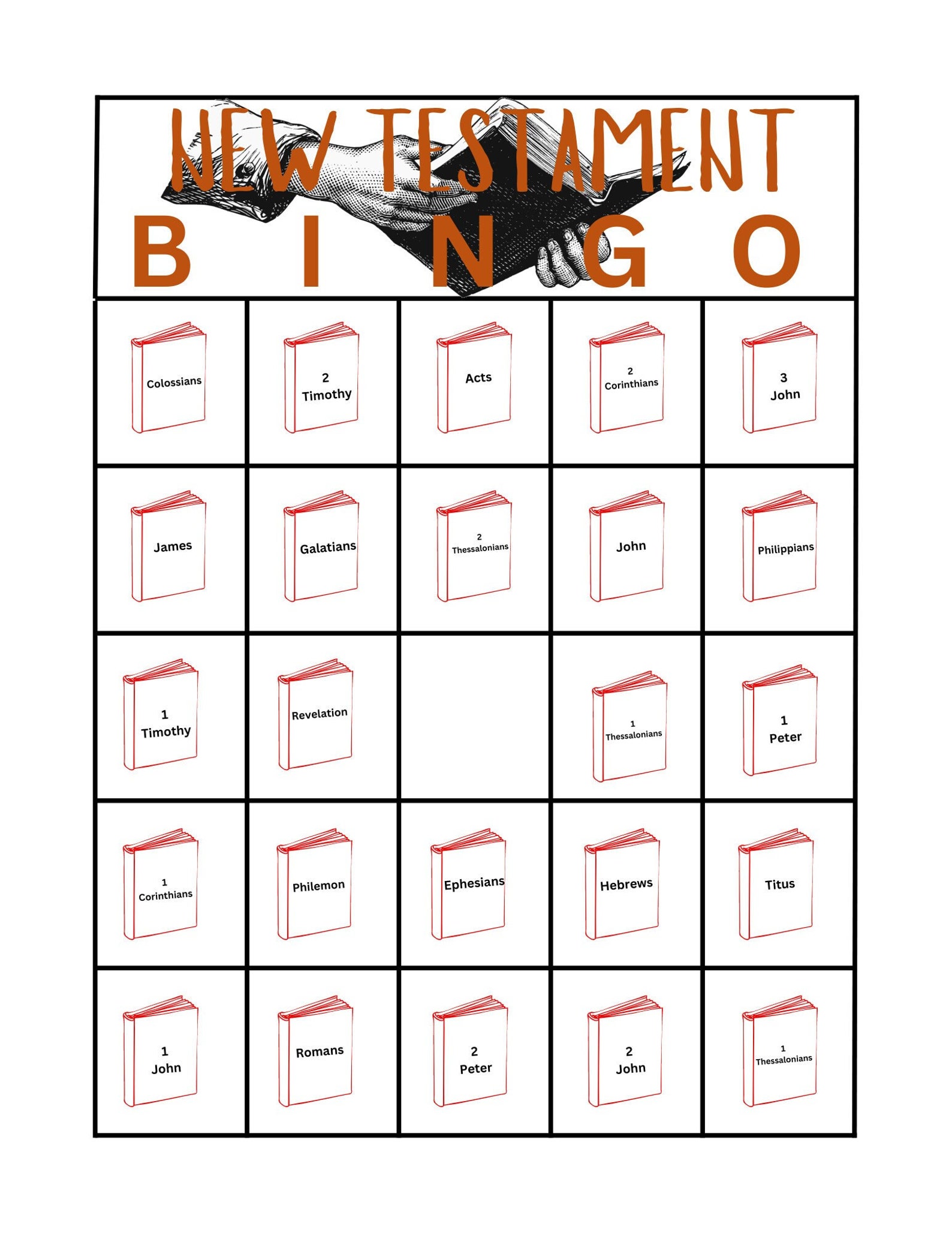 New Testament Bible Bingo, Bible Bingo for Kids, Printable Bible Game ...