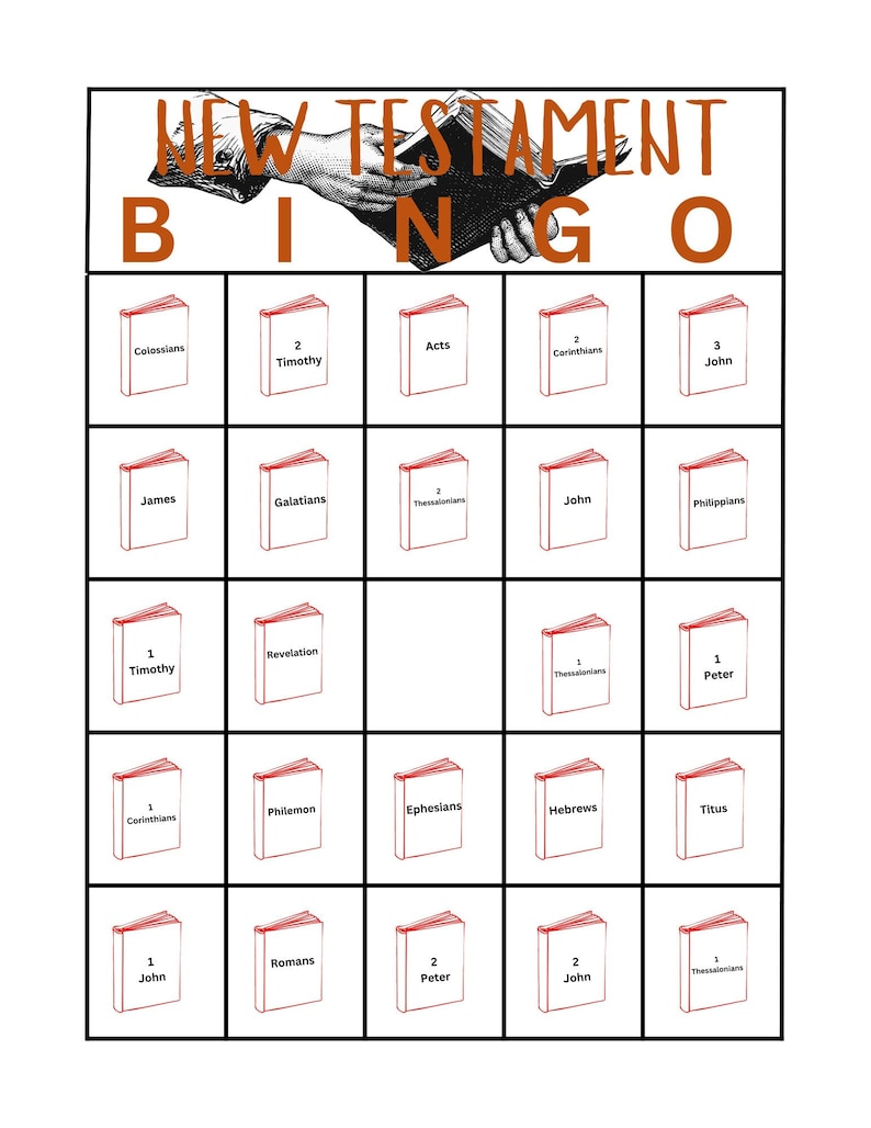 New Testament Bible Bingo, Bible Bingo for Kids, Printable Bible Game ...