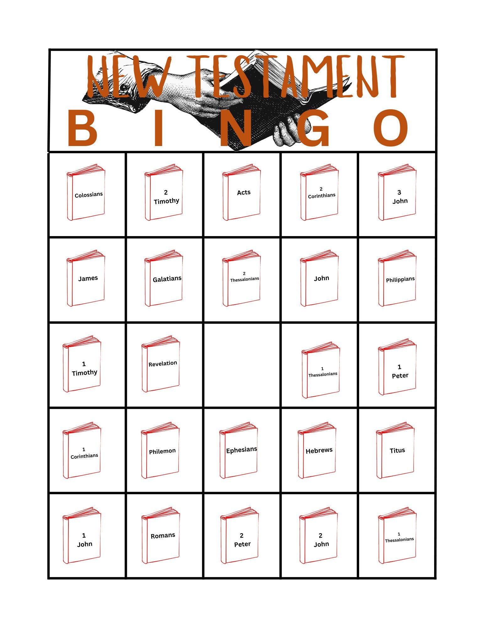New Testament Bible Bingo, Bible Bingo for Kids, Printable Bible Game ...