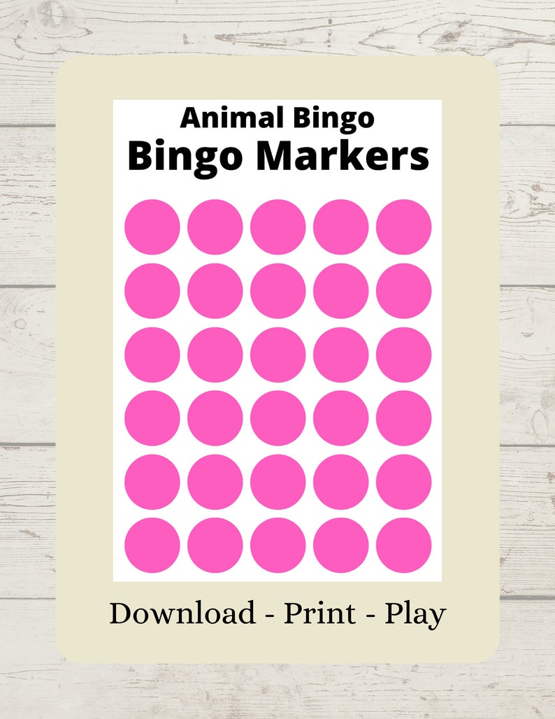 Animal Bingo Game for Children, Bingo Game for Children Animal, Game ...