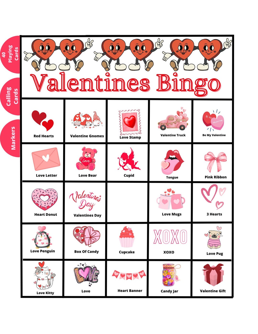 Valentine Game Kids, Valentines Day Bingo, Valentines Bingo Kid ...