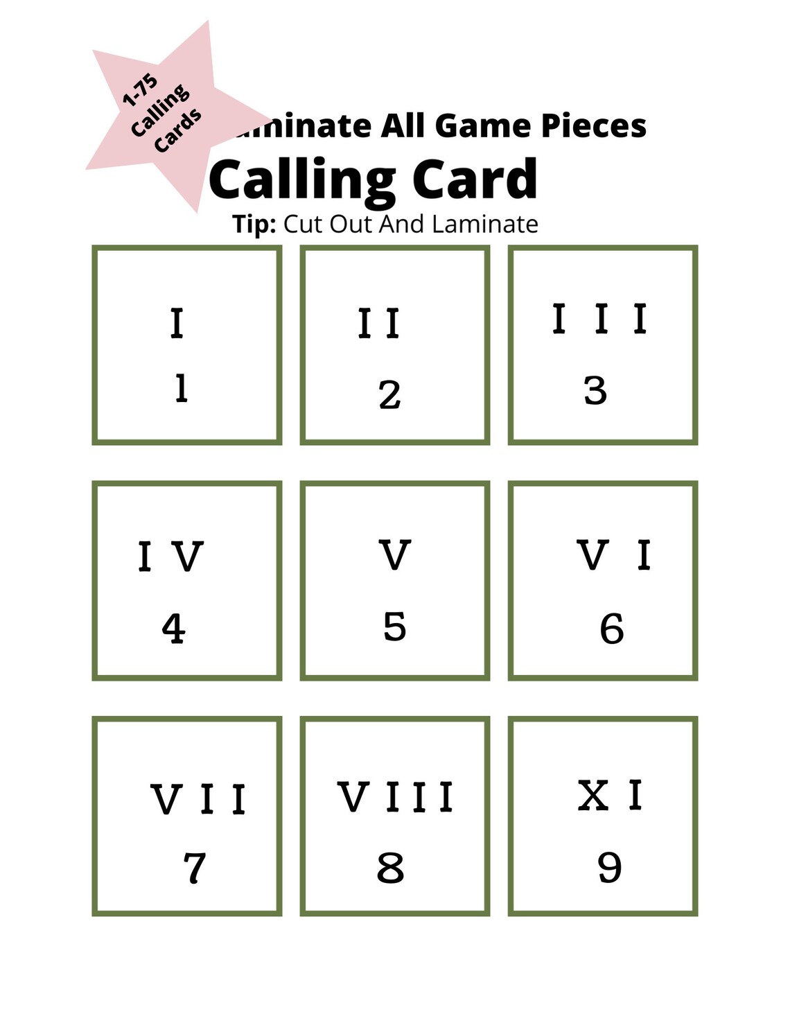 Roman Numerals Bingo, Teach Roman Numerals, Bingo for Teaching - Etsy