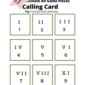 Roman Numerals Bingo, Teach Roman Numerals, Bingo for Teaching - Etsy