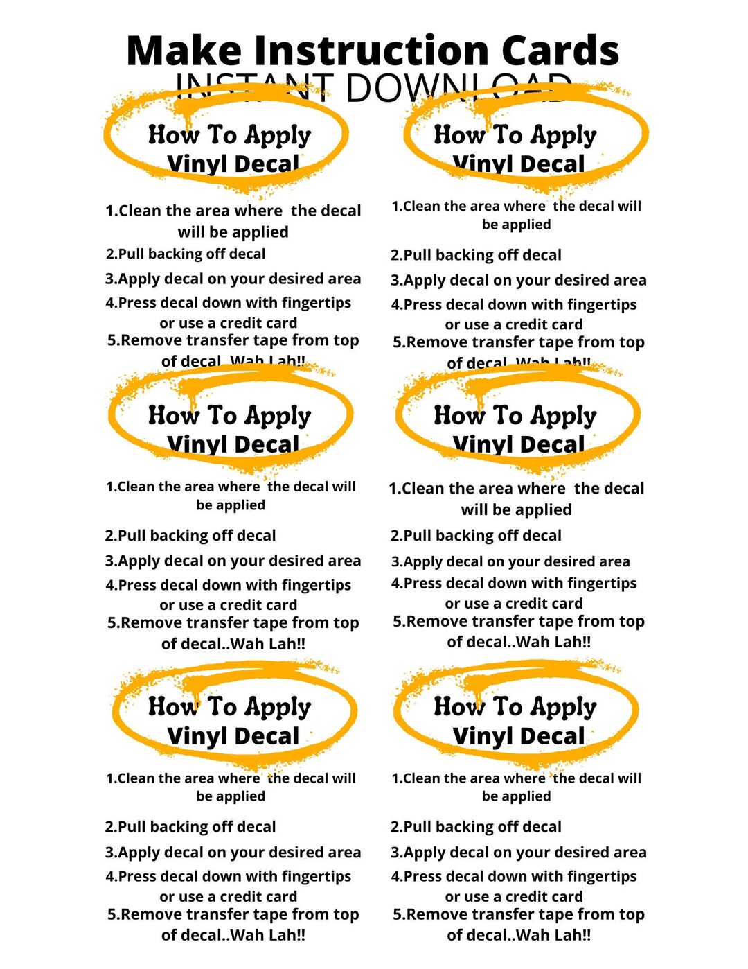 How to Apply a Decal, Decal Instructions, Care Instructions, DIY ...