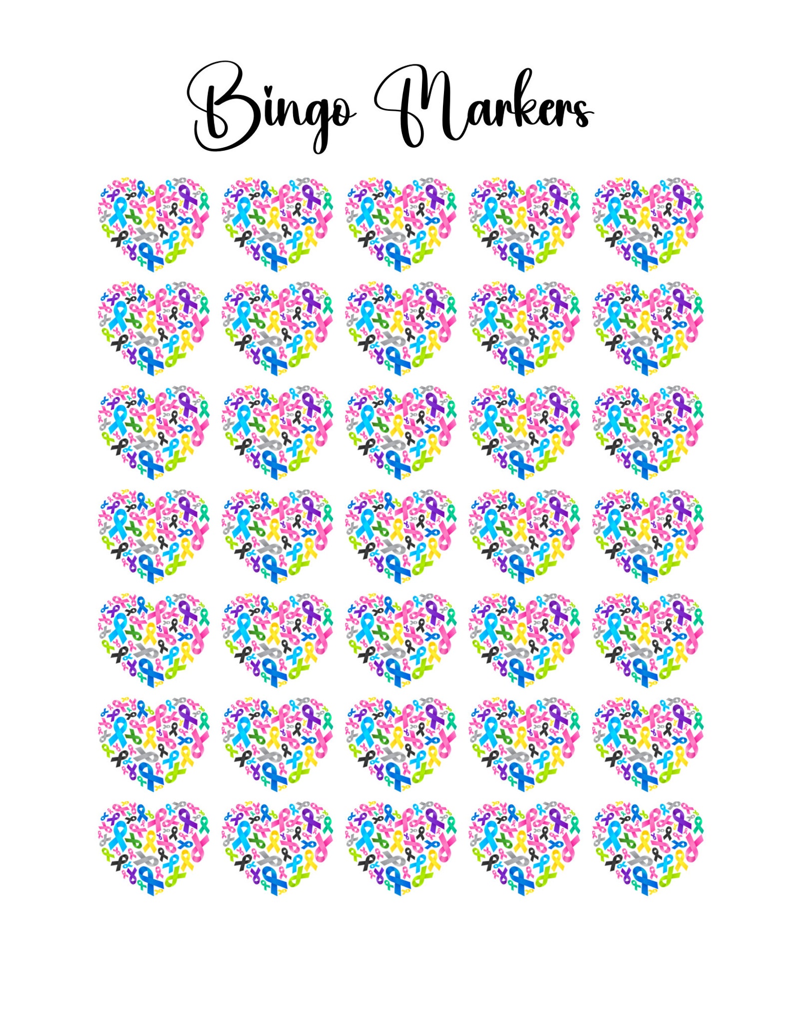 Printable Large Bingo Cards With Numbers,bingo Game Bundle to Play ...