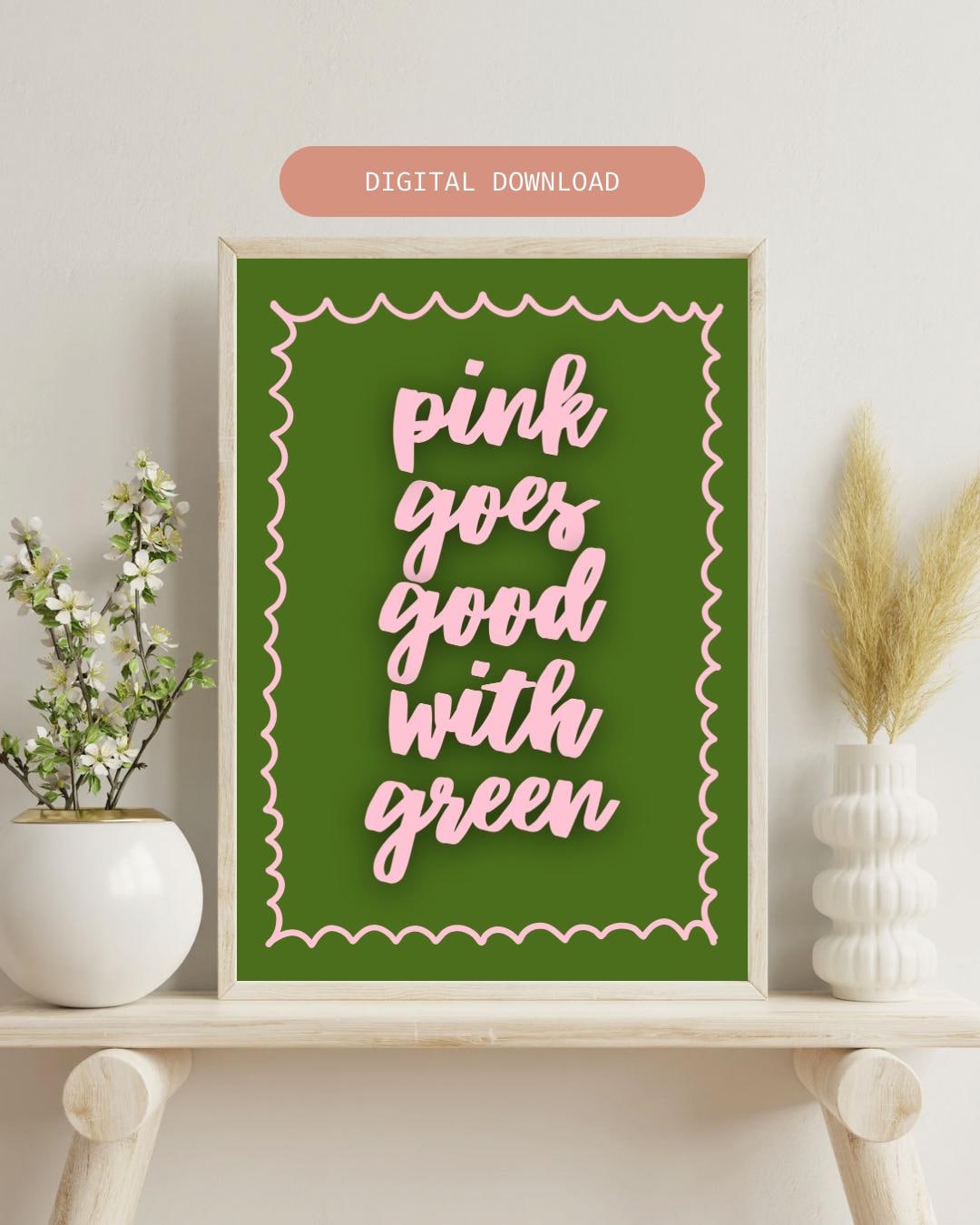 Pink Goes Good With Green Art Print Poster, Movie Theatre Broadway ...