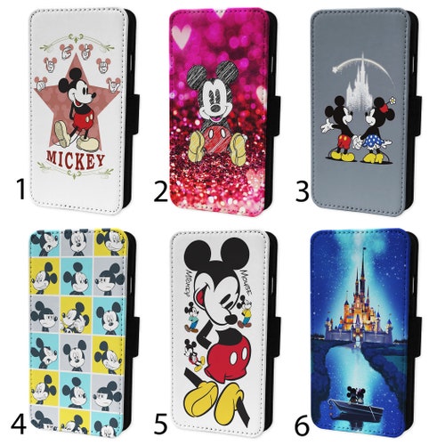 Mickey Mouse Flip Phone Case Wallet Cover for Iphone 6 7 8 X - Etsy