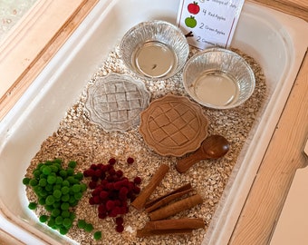Apple Pie Sensory Bin Kit Fall Sensory Bin Preschool - Etsy