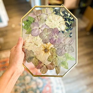 8x10 Gold Octagon | Custom Pressed Flower Preservation | Pressed ...