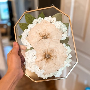 8x10 Gold Octagon | Custom Pressed Flower Preservation | Pressed ...