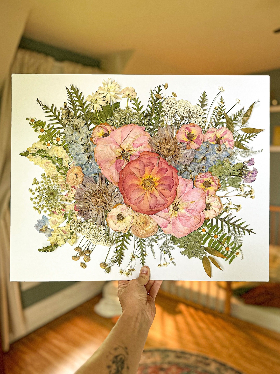 Custom Pressed Flower Preservation | Pressed Flowers | Memorial Flowers ...