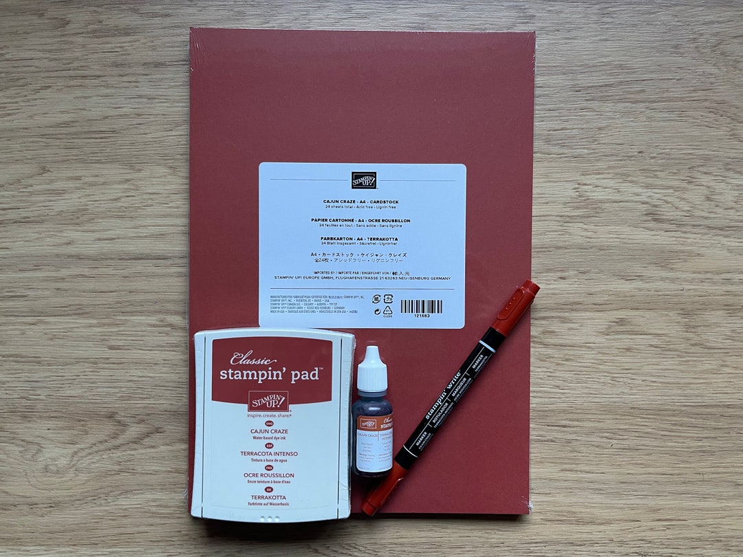 Stampin Up! Cajun Craze - A4 Card, Write Marker, Ink Pad and Ink Refill ...