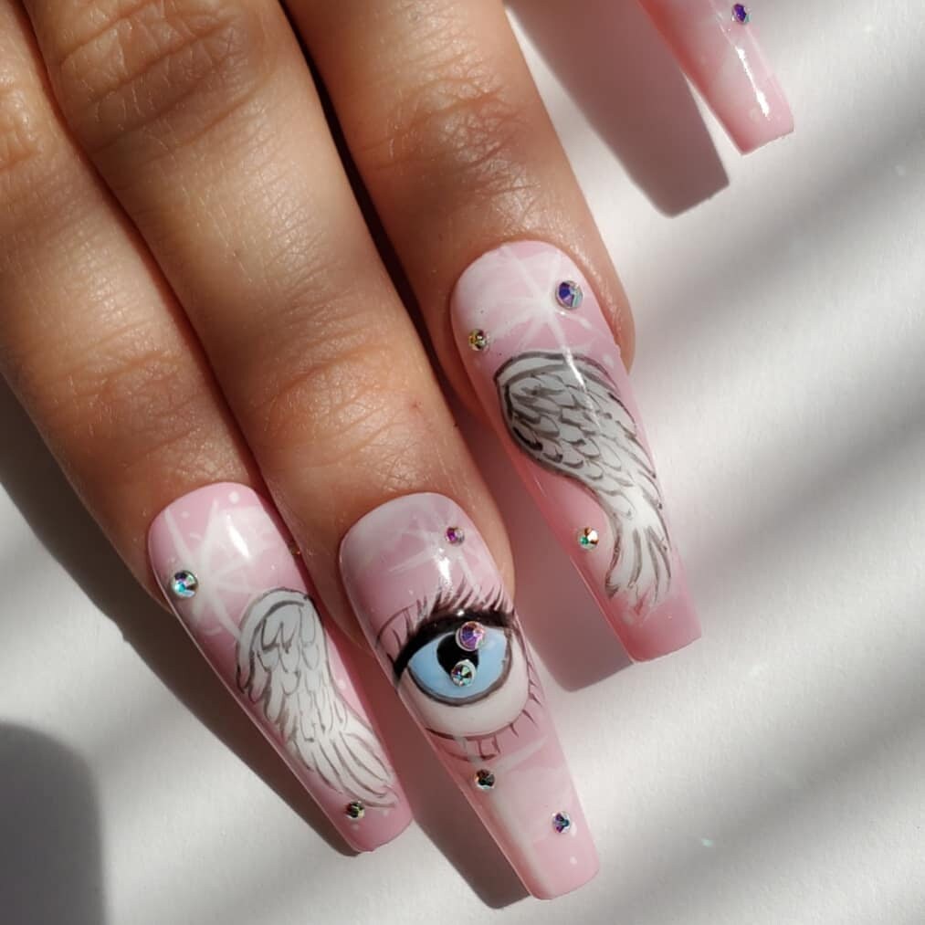Angel Wing Nail Art
