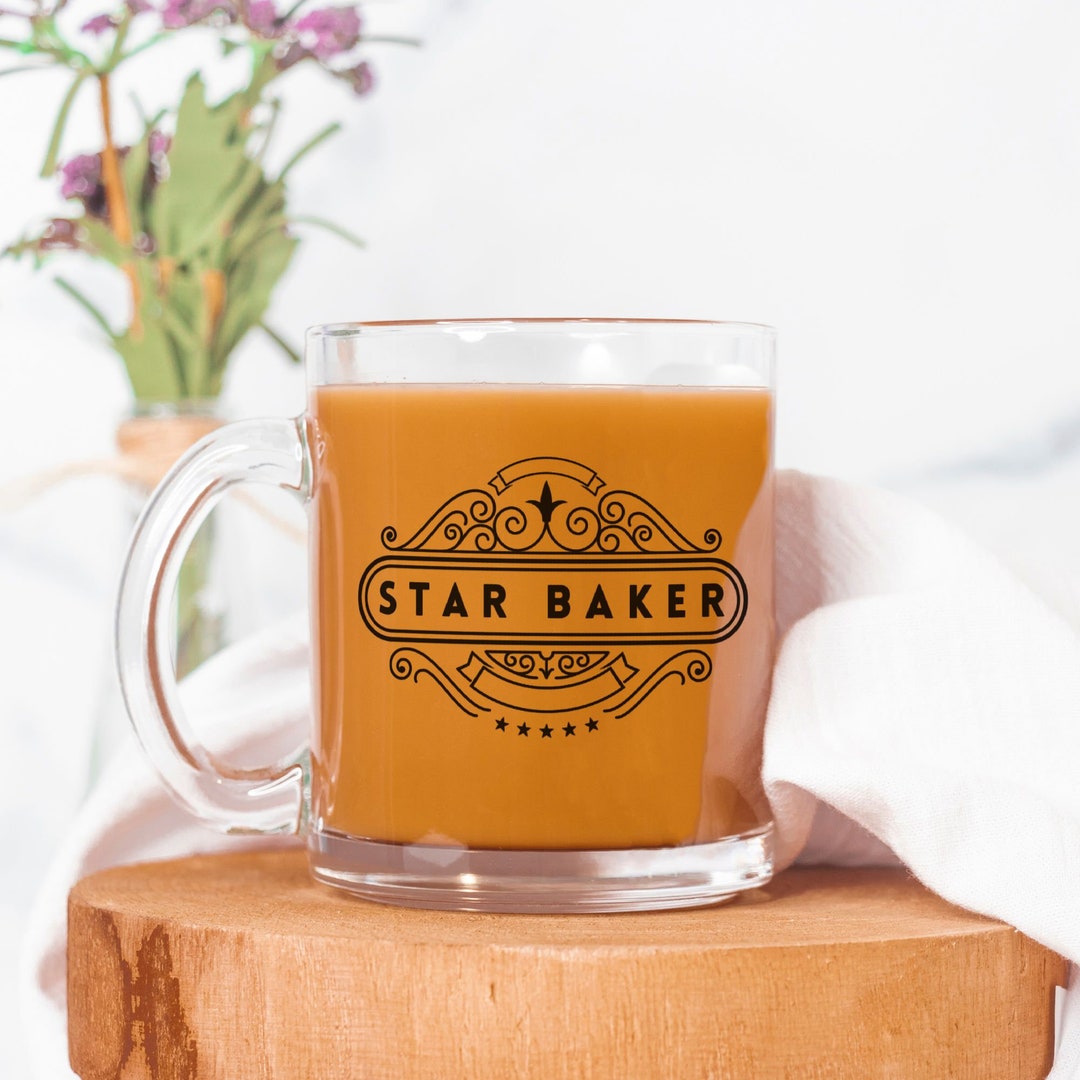 Star Baker Glass Mug | Great British Bake-off, Paul Hollywood, Prue ...