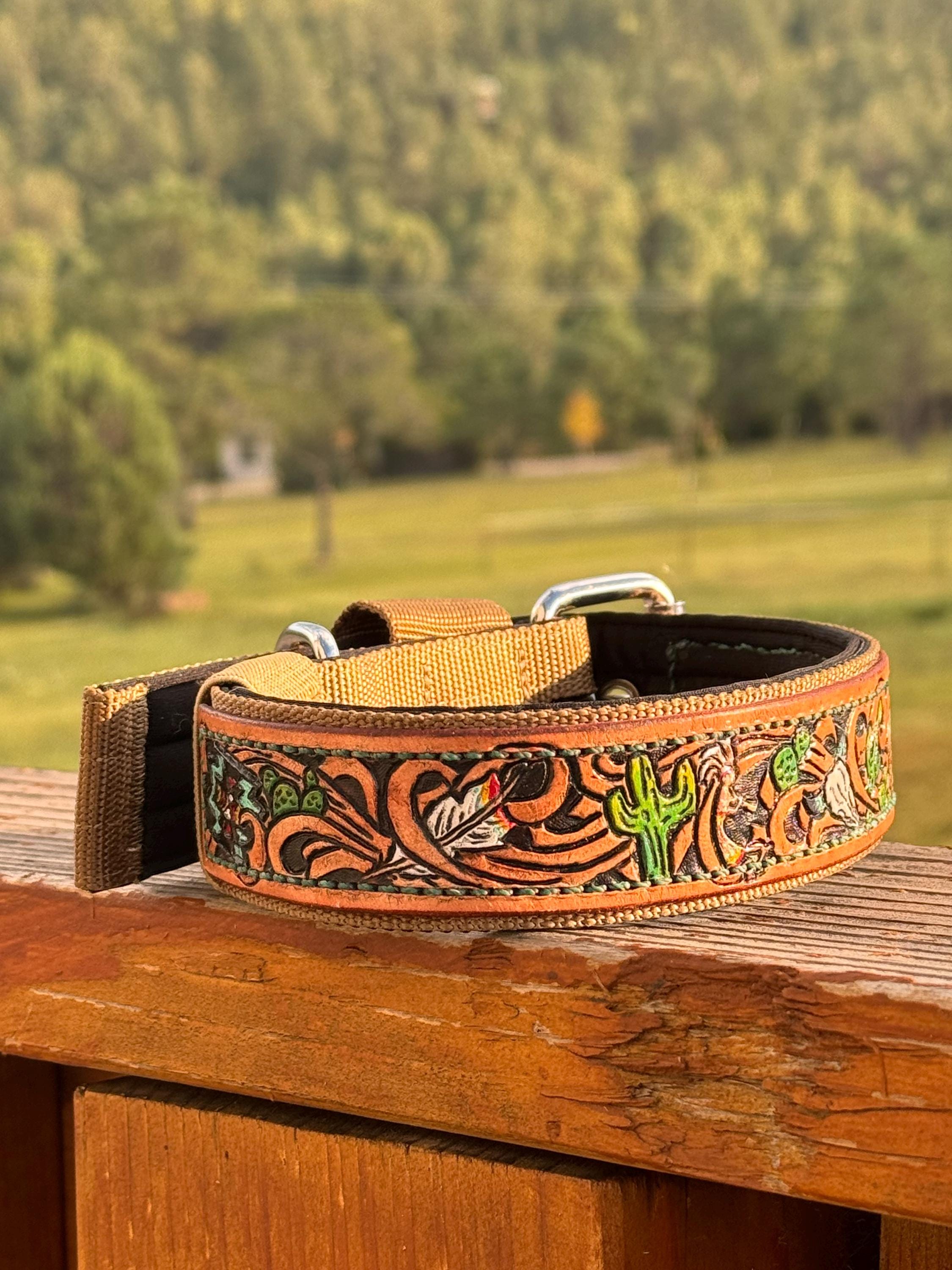 MADE TO ORDER Custom Leather Tooled Dog Collars - Etsy